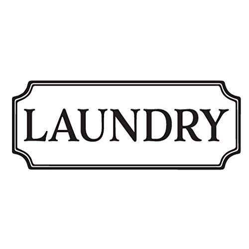 Amazon.com: Laundry Vinyl Wall Decal, Laundry Room Decal, Glass Door ...