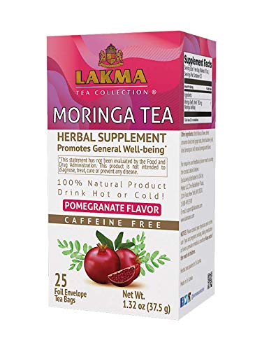 Amazon.com : Lakma Moringa Oleifera Tea with Pomegranate - 25 Tea Bags ...