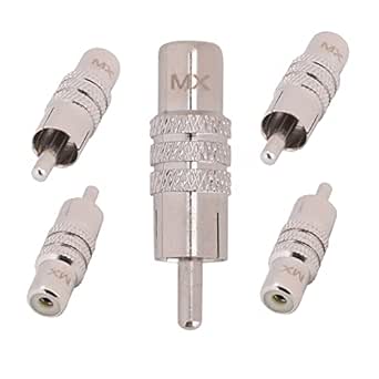 MX RCA MALE CONNECTOR IDEAL FOR AUDIO, SUBWOOFER, SPEAKER, HOME THEATER ...