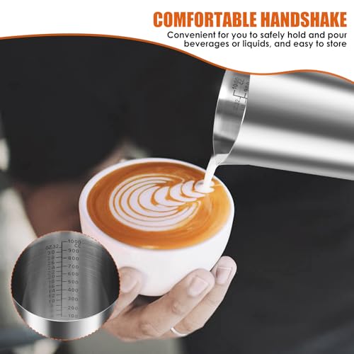 Milk Frothing Pitchers, Stainless Steel Espresso Steaming Pitchers with ...