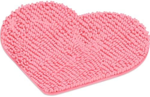 Amazon.com: AnyDesign Valentine Day Bathroom Rugs Double Heart Shaped ...