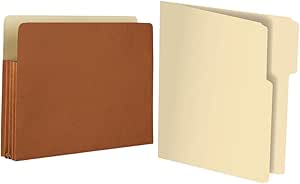 Amazon.com : The File King 100 Pack Assorted 1/3 Cut Manila File ...