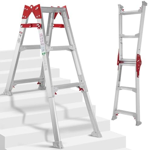 Rengue Ladder, A Frame 3 Step Extension Feet, Multi Position Ladder ...