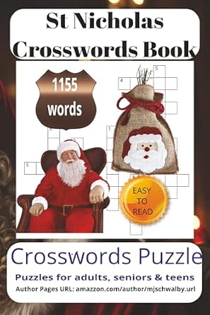 St. Nicholas Day Crossword Book: Crossword Search Puzzle with Easy-to ...