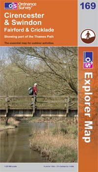 Cirencester & Swindon OS Explorer Map 169: Amazon.co.uk: Ordnance ...