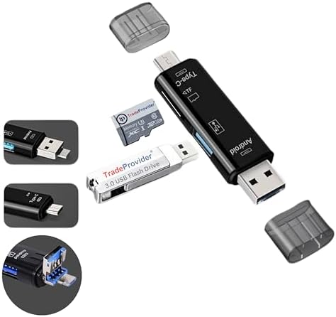 Memory Card Reader, TradeProvider 5-in-1 USB Type C Micro SD Card ...