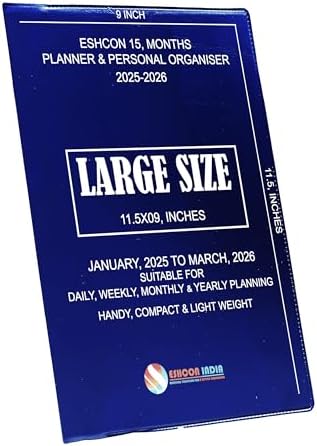 15 Months [2025-2026] LRG PVC Daily Weekly Monthly Yearly Planner ...