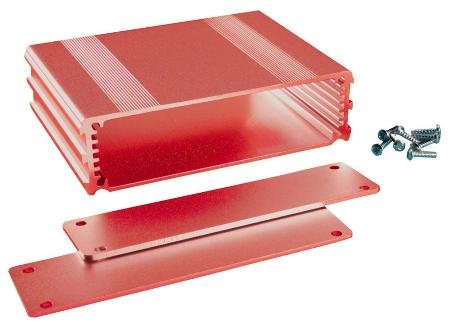 Box Enclosures Red Extruded Aluminum Enclosure - 1.18Inch(H) X 4.27Inch ...