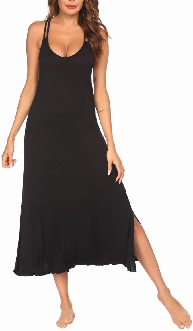 Senza Maniche Camicia Da Notte,Camicia Da Notte Modale Da Donna Con ...