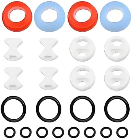 16-Piece Faucet Repair Kit | Ceramic Disc Cartridges & Silicone Washers ...