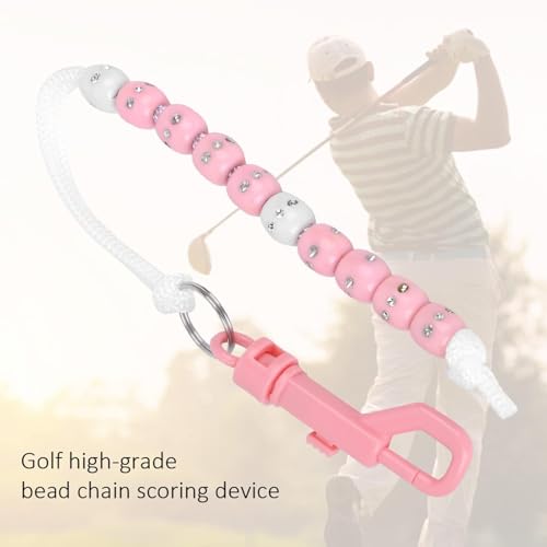 Agatige 21cm Golf Beads Score Counter with Clip, Golf Bead Chain Score ...