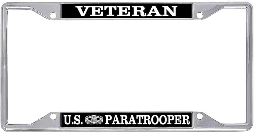 Amazon.com: Veteran US Army Paratrooper Car License Plate Frame Design ...