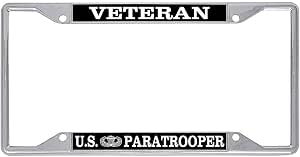 Amazon.com: Veteran US Army Paratrooper Car License Plate Frame Design ...