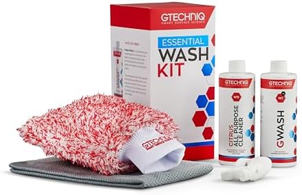 Gtechniq Essential Wash Kit for Cars, Car Washing Kit with Car Shampoo ...