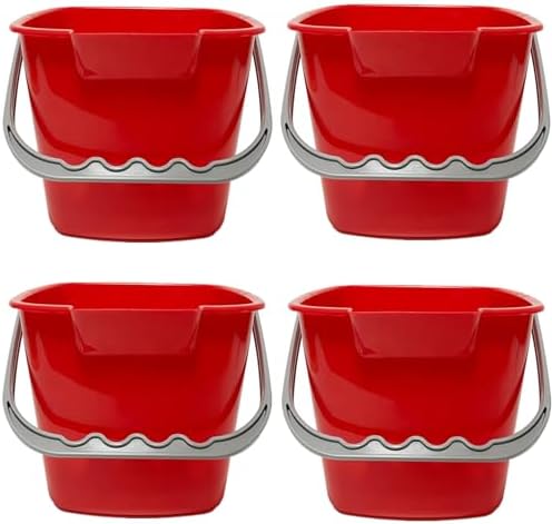 Amazon.com: LyyGuanYoo 4 Pack Sanitizing Buckets, 3 Quart Square ...