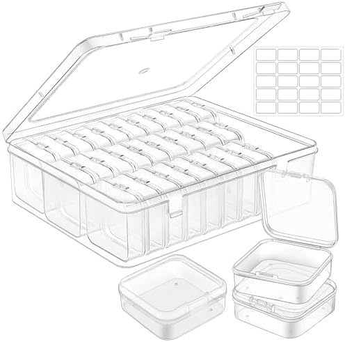 Amazon.com: YHNTGB 30pcs Small Clear Plastic Beads Storage Containers ...