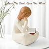 Amazon.com: Cuayaes Reading Thinker Statue Book Lover Gifts for Women ...
