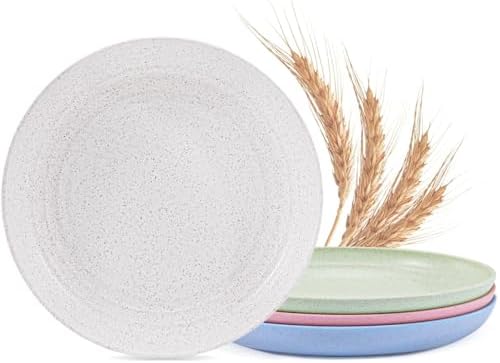 Amazon.com | 8 PCS Wheat Straw Plates, Kaloo 7.7 Inch Melamine Reusable ...