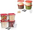 Amazon.com: 4QT NSF Food Storage Containers: 8 PCS [Food Grade][Hot ...