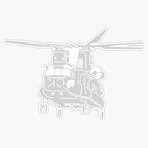 Amazon.com - LAD Studio White CH-47 Chinook Chopper Design Sticker ...