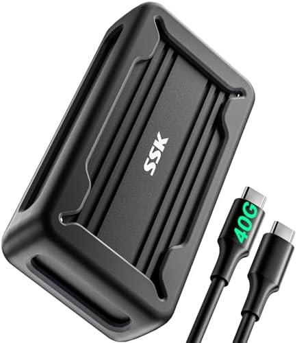 SSK 40Gbps M.2 NVMe SSD Enclosure, USB4 NVMe Caddy USB C for ...