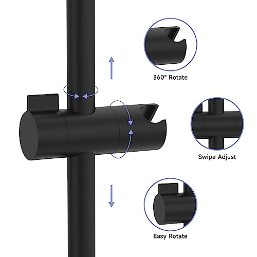 Misounda Shower Riser Rail, Wall Mounted Shower Slider Rail with Height ...