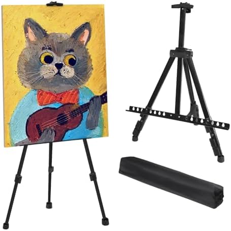 PUJIANG Adjustable Aluminum Art Easel Stand for Painting & Display ...
