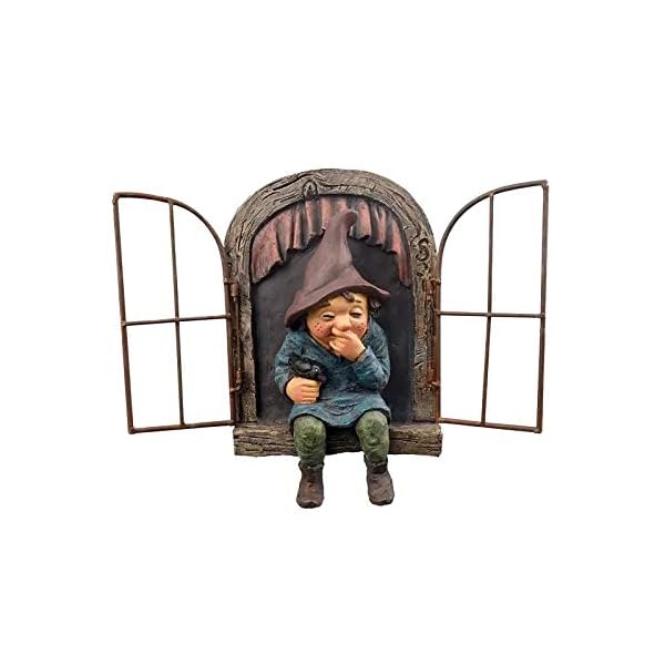 Gartenzwerg Lustig, 15cm Offenes Fenster Zwerg, Gartenfiguren FüR AußEn ...