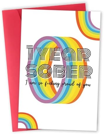 Amazon.com : mmuue Funny Sobriety Gift for Women Men, Rude 1 Year Sober Anniversary Card for ...