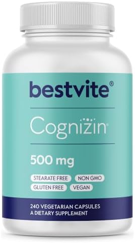 Amazon.com: BESTVITE Cognizin Citicoline 500mg (240 Vegetarian Capsules ...
