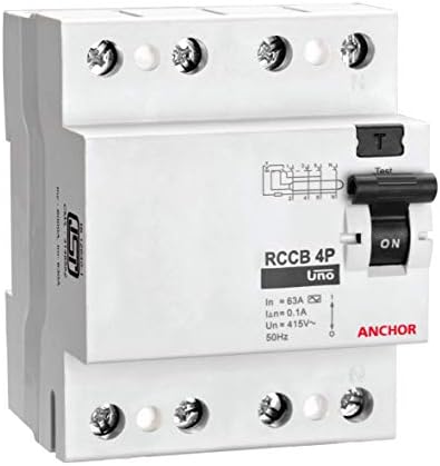 Anchor by Panasonic UNO Series RCCB 63 AMP 300mA Four Pole Residual ...
