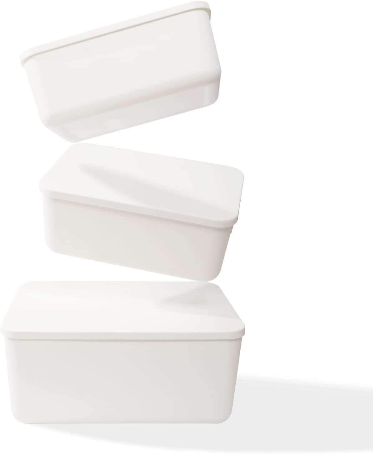 Amazon.com: Yishyfier Plastic Storage Baskets Bins Boxes With Lids ...