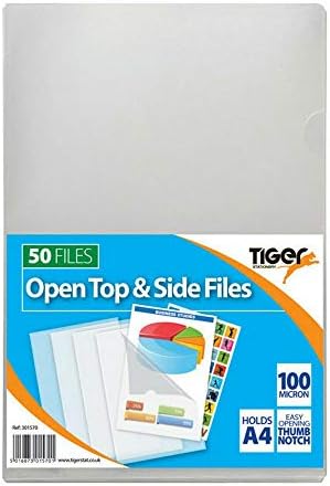 50 x A4 Clear Plastic Open Top & Side Report File Project Presentation ...