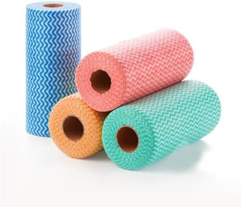 Dish Cloths, 4 Roll J Cloth Roll, Disposable Dish Cloth Roll, Cleaning ...