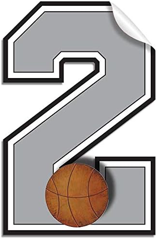 Amazon.com: Wall Number 2 Basketball Jersey Numbers Varsity Uniform ...