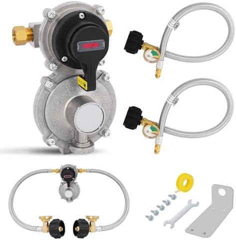 Amazon.com : RV Propane Regulator 2 Tank-2-Stage Auto Changeover LP ...