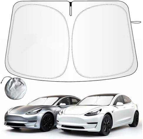 Amazon.com: Suntchen Upgraded Sunshade for Tesla Model Y Model 3 ...