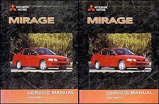 2000 Mitsubishi Mirage Repair Shop Manual Set Original: Mitsubishi ...