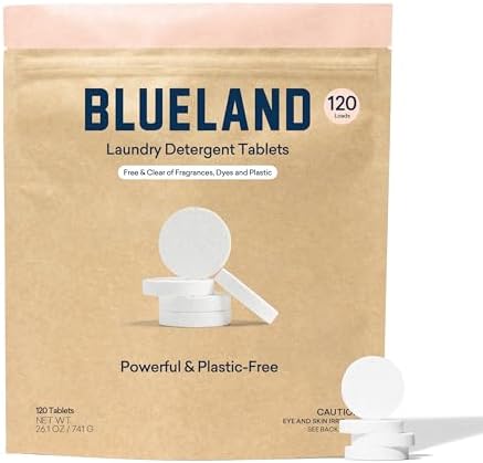Amazon.com: BLUELAND Laundry Detergent Tablets 120 Count, Plastic-Free ...