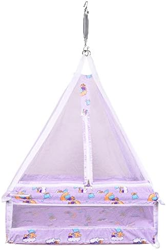 ONETWO Baby Hanging Swing Cadle Baby Jhoola with Mosquito Net, Spring ...