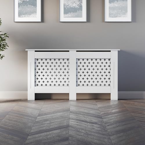DuraTherm® Radiator Cover 1520mm White MDF Cabinet Shelf Large For ...
