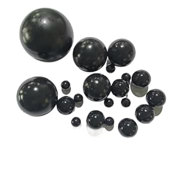 Amazon.com: SFCHEN 1-100Pcs Black Solid Round Rubber Ball Diameter 1/2 ...