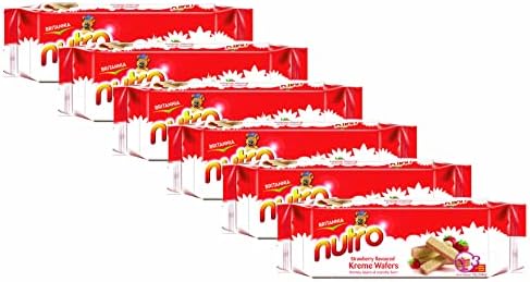 Amazon.com: BRITANNIA Nutro Wafers Strawberry 2.65oz (75g) - Healthy ...