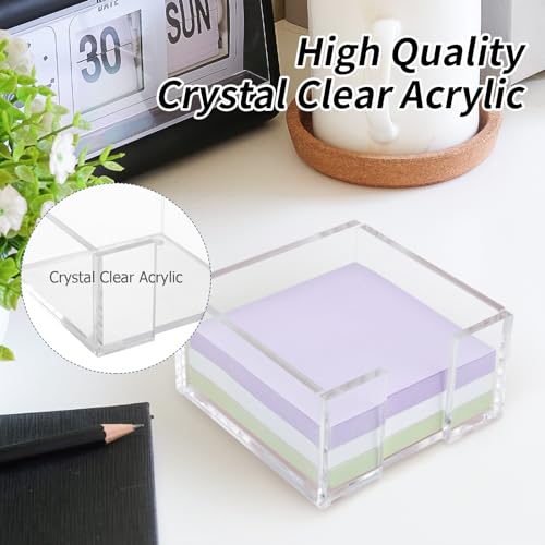 Snapklik.com : Acrylic Sticky Note Holder, 3 X 3 Crystal Clear Acrylic ...