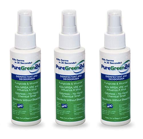 PureGreen24 (4oz 3 Pack) Disinfectant, Kills Deadly Germs Including ...