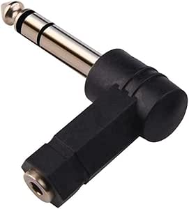 Amazon.com: RUITEXUN 6.35mm Right Angle Audio Adapter, 90 Degree TRS 6 ...