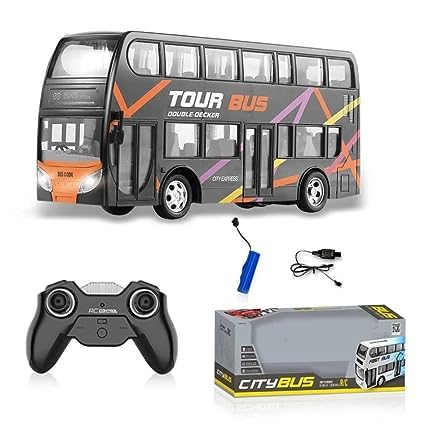Sellcorp Rc Remote Control Double Decker Bus Set Electric Vehicle Toy ...