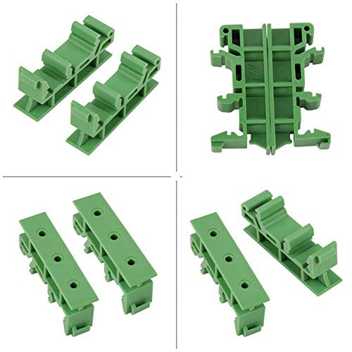 WHIZZO 10pcs Rail Adapter PCB DIN C45 Circuit Mounting Bracket Set ...