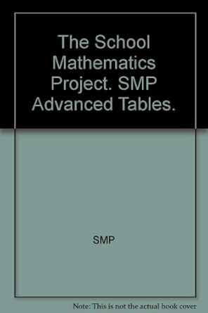 The School Mathematics Project. SMP Advanced Tables.: Amazon.co.uk: Books