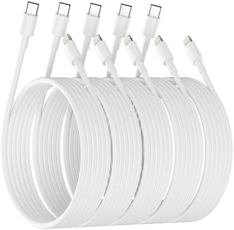 Amazon.com: USB C to Lightning Cable [Apple MFi Certified] 5 Pack 6/6/6 ...